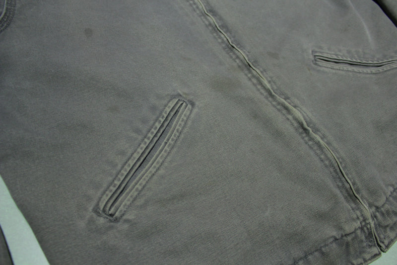 Carhartt J97 MTL Gray Vintage Flannel Lined Detroit XL Made in USA Wor – The Fuzzy Felt