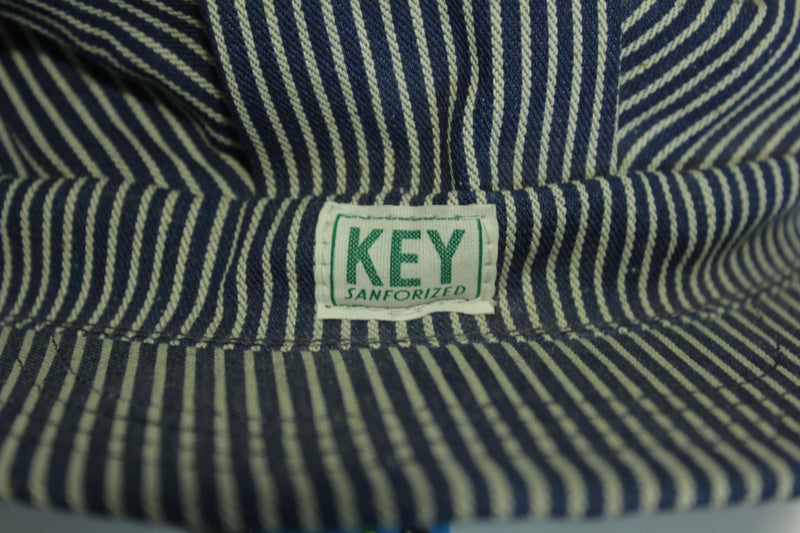 Key Imperial Sanforized Vintage 60's Striped Conductors Railroad Hat ...