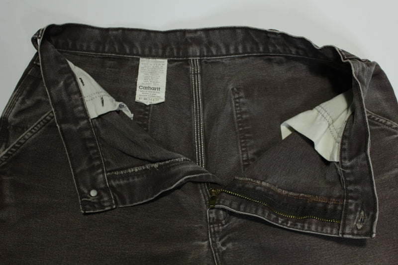 Carhartt B11 DKB Dungaree Fit Duck Wash Canvas Work Construction Pants ...