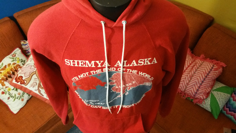 Shemya Alaska End of The World Red Hoodie Sweatshirt Made In USA 1980 ...