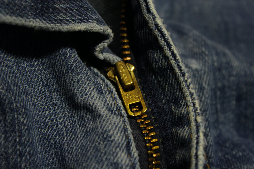 Levis 505-0217 Vintage 70s Black Bar Tack Single Stitch Talon 42 Zippe ...