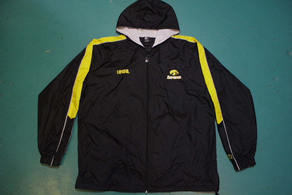 Starter Iowa Hawkeyes Hooded 90's Vintage Hoodie Windbreaker Jacket ...