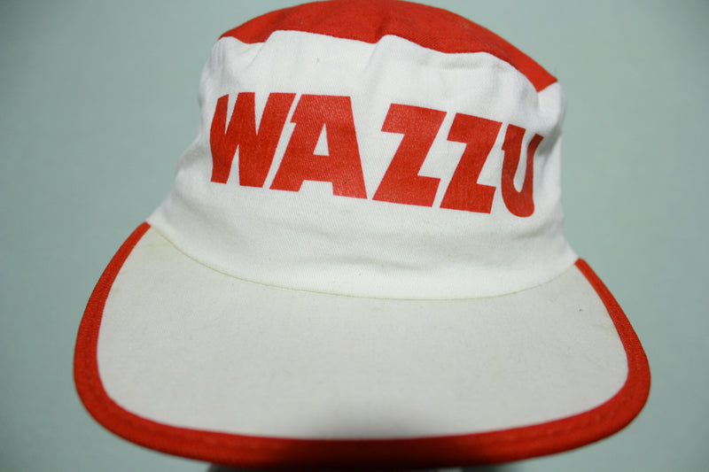 Wazzu Cougs WSU Vintage White 80's Elastic Back Painters Hat Made in U ...