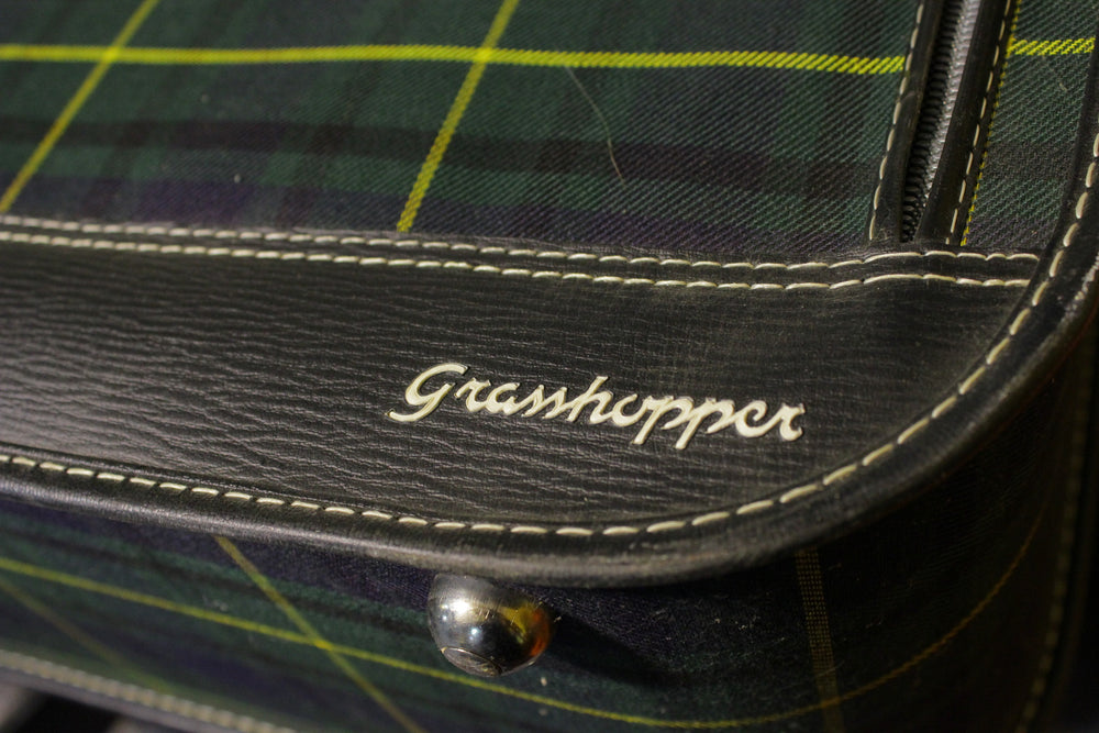 Vintage Plaid Atlantic Val-A-Pak / Grasshopper Suitcase and Garment Ba ...