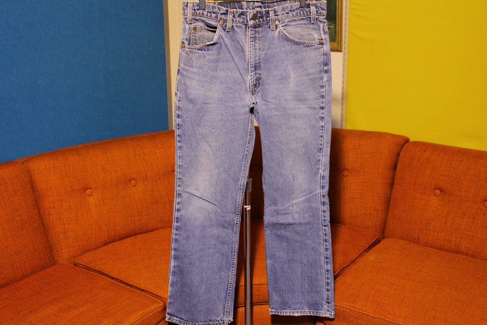 Levis Vintage 80s Orange Tab 517 Faded Denim Jeans Made in USA Men's S – The Fuzzy Felt