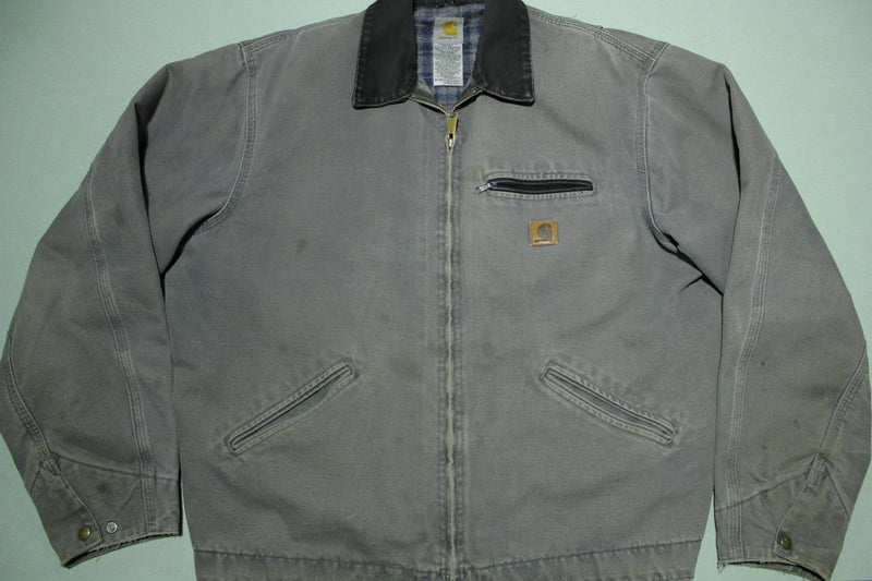Carhartt J97 MTL Gray Vintage Flannel Lined Detroit XL Made in USA Wor – The Fuzzy Felt