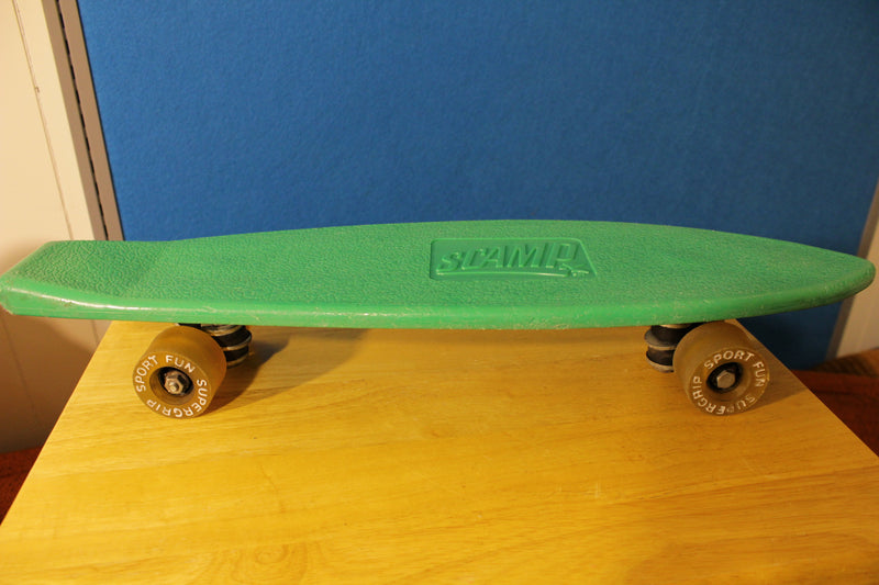 Scamp Green 1970's Vintage Skateboard. Sport Fun Supergrip Wheels ...