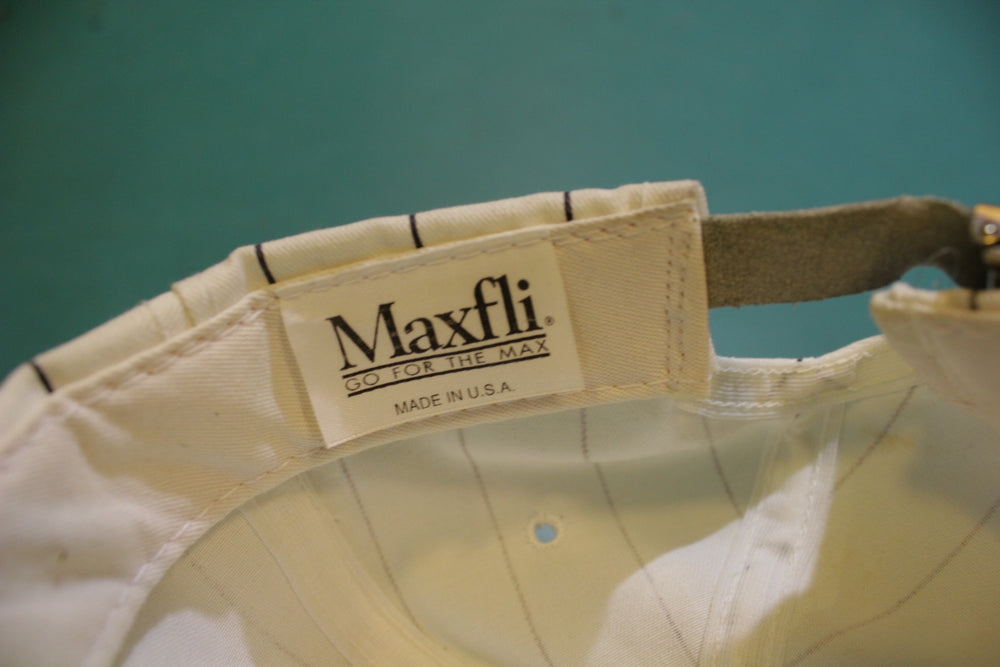 Maxfli Pin Striped Golf 90's Vintage Cinch Back Trucker Cap Hat – The ...