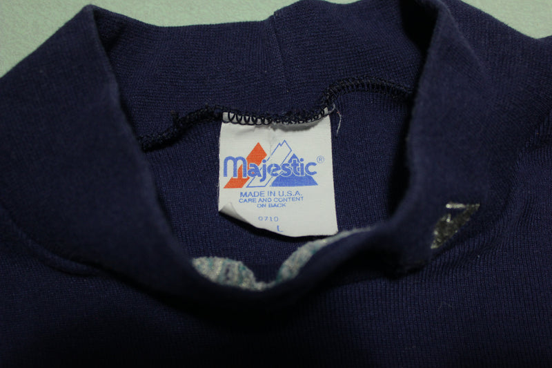 Seattle Mariners Turtle Neck Embroidered Made in USA Majestic Diamond ...