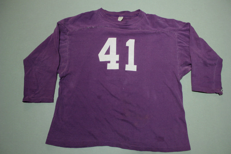 Russell Athletic WPL 7232 Vintage 70's Purple Machine #41 Football Jer ...