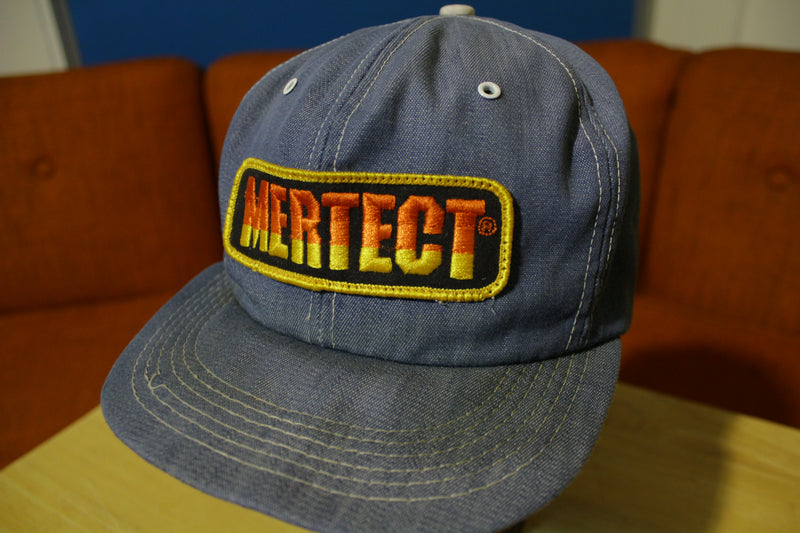 Mertect Patch Snapback Farmer Trucker Denim Hat K-Products Brand Vinta ...