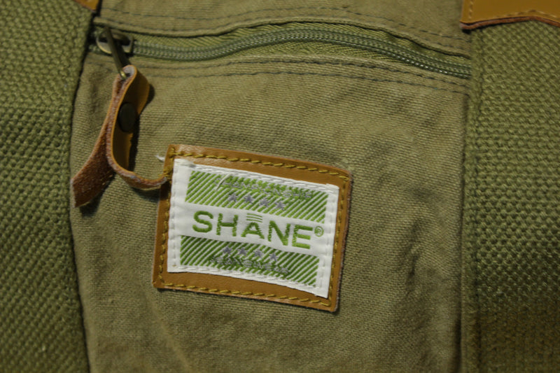 Shane Jeans Wear 80's Military Green Forest Duffle Gym Bag Vintage 198 ...
