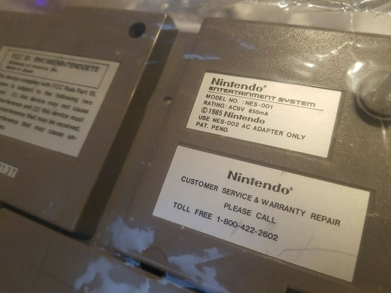 1985 Nintendo NES-001 Vintage 80s Action Set Console Original Printing ...